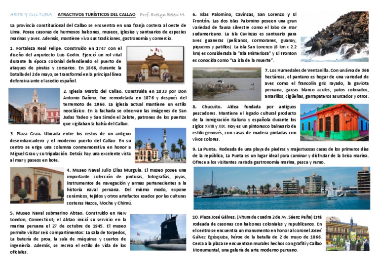 Callao atractivos turísticos | PDF