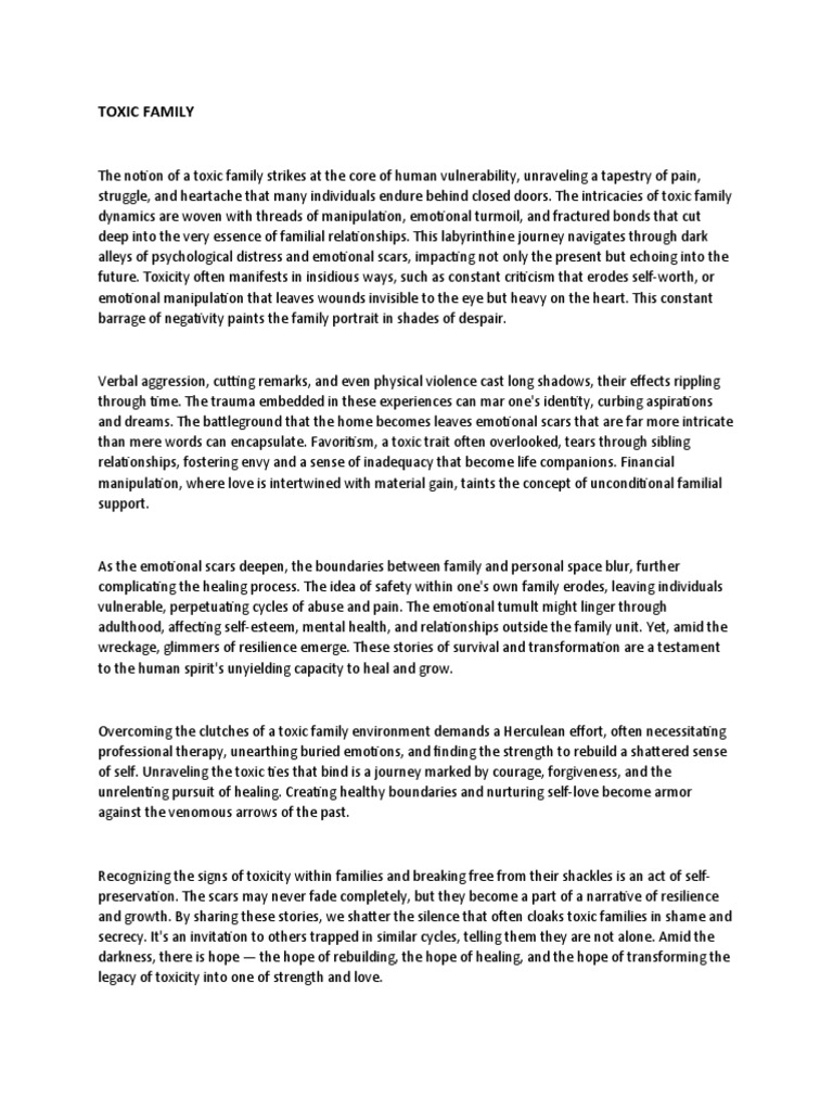Toxic Family | PDF