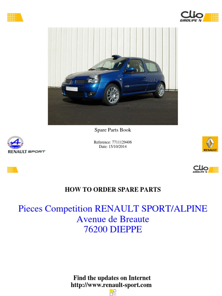 Clio N3 - Catalogo Renault Sport 2011 | PDF | Manufactured Goods ...