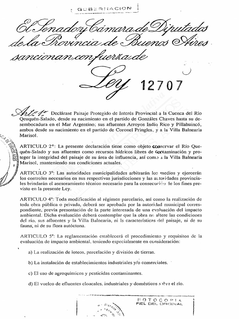 PBA Ley 12707 | PDF