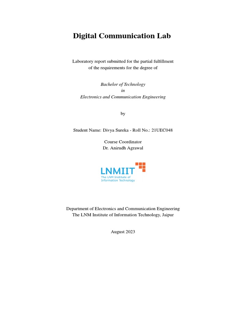 DC Lab Exp-1 | PDF | Modulation | Computing