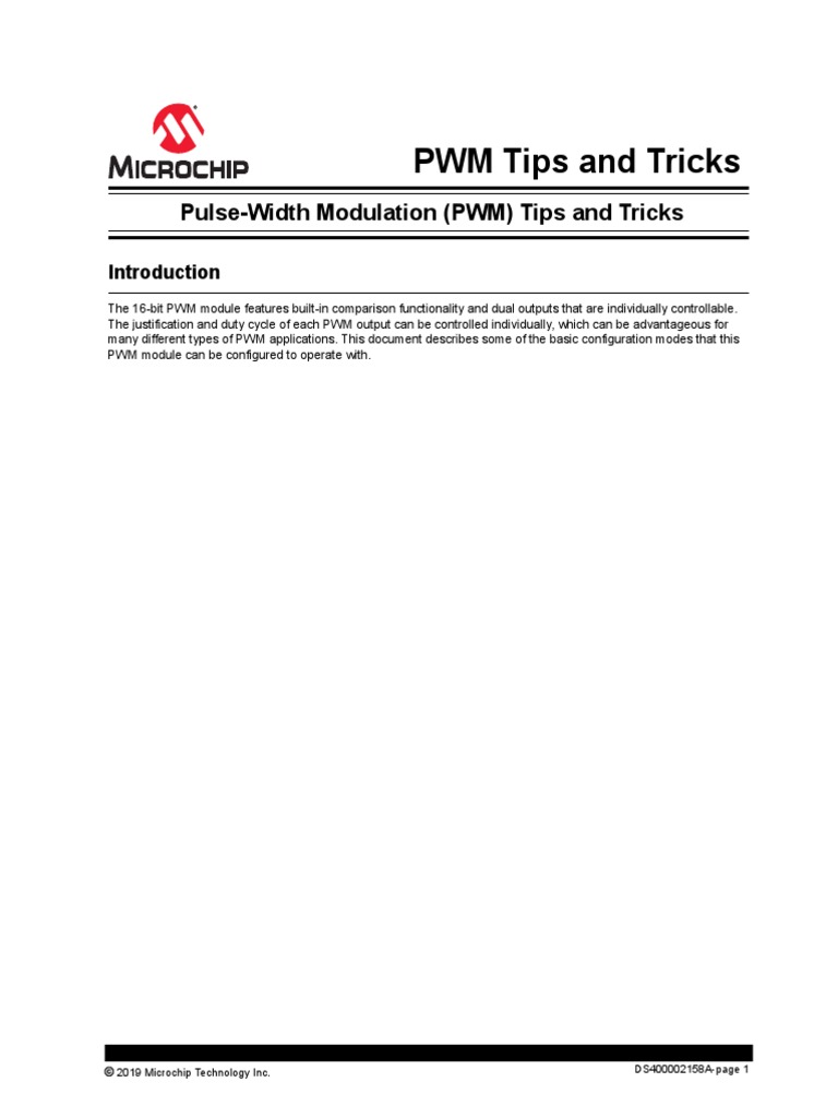 Pulse-Width Modulation (PWM) Tips and Tricks | PDF
