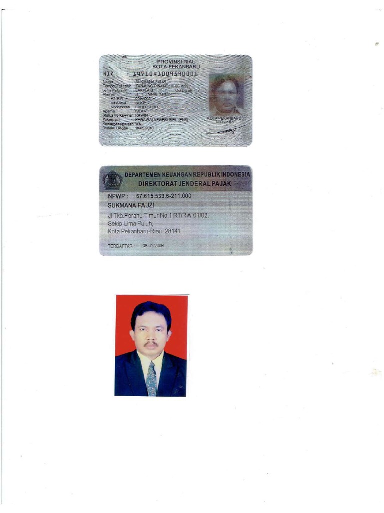 Scan KTP NPWP Pas Foto | PDF