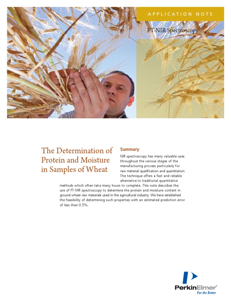 The Determination of Protein and Moisture in Samples of Wheat ...