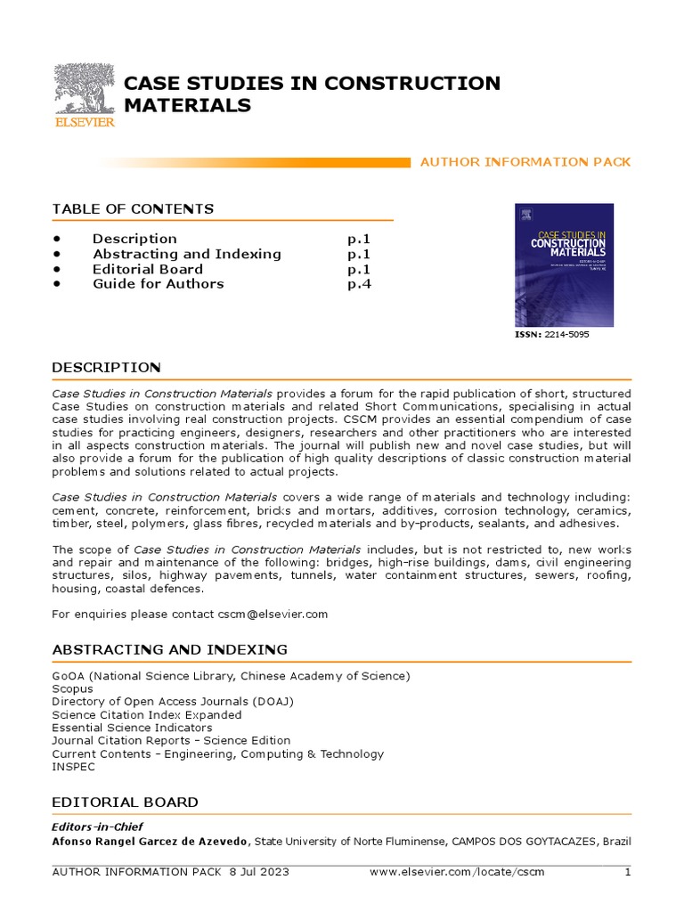 Case Studies in Construction Materials | Download Free PDF | Academic Journal | Gender