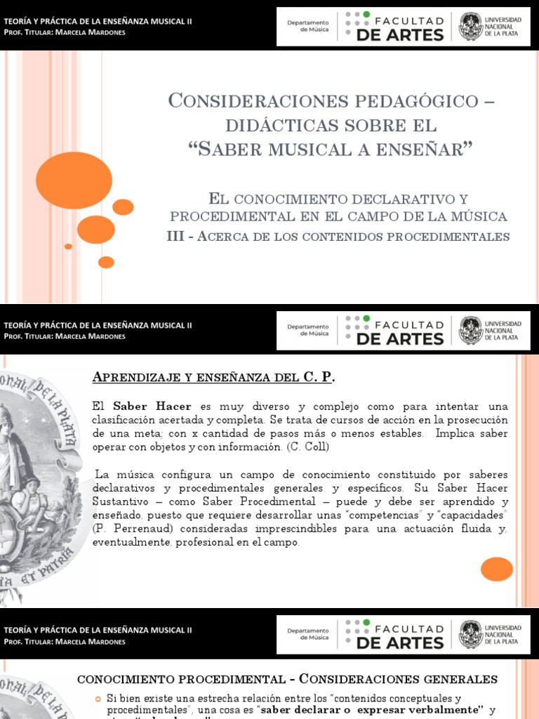 2020 Conocimiento Procedimental Musical y Enseñanza - TyPem II | PDF