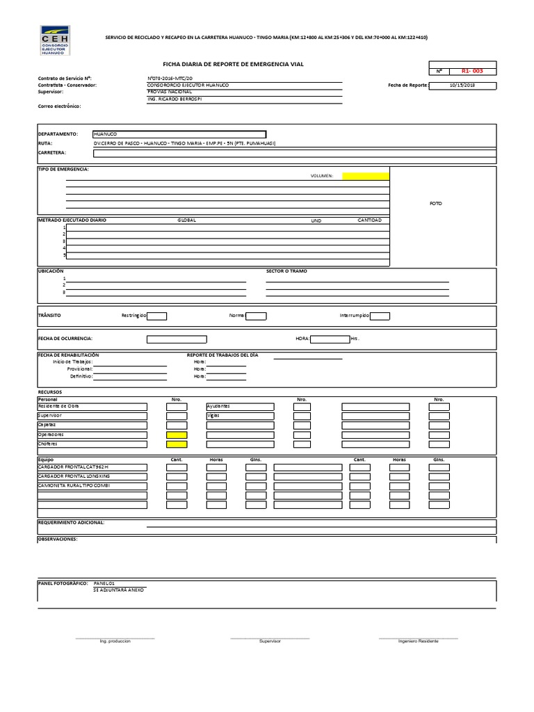10 Ficha de Emergencia | PDF