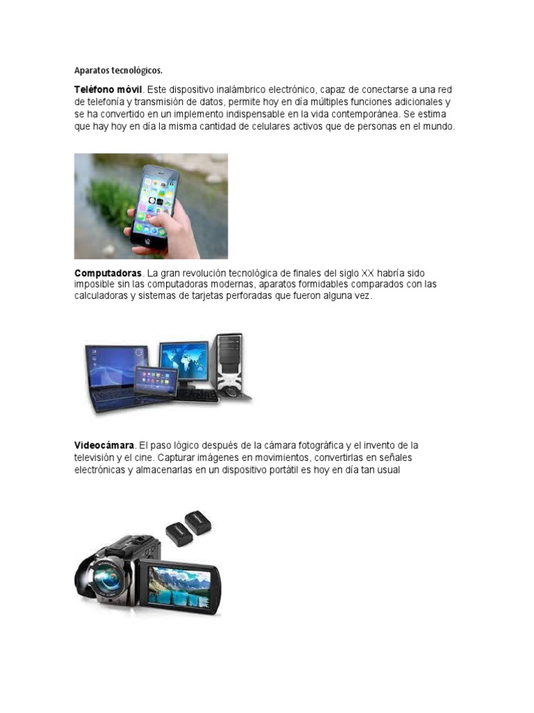 Aparatos tecnológicos esenciales hoy | PDF