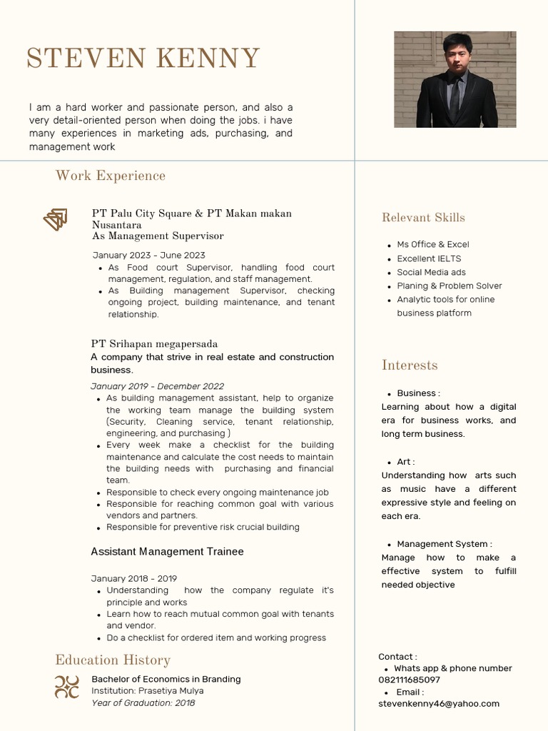 Steven Kenny CV 2023 | PDF | Business