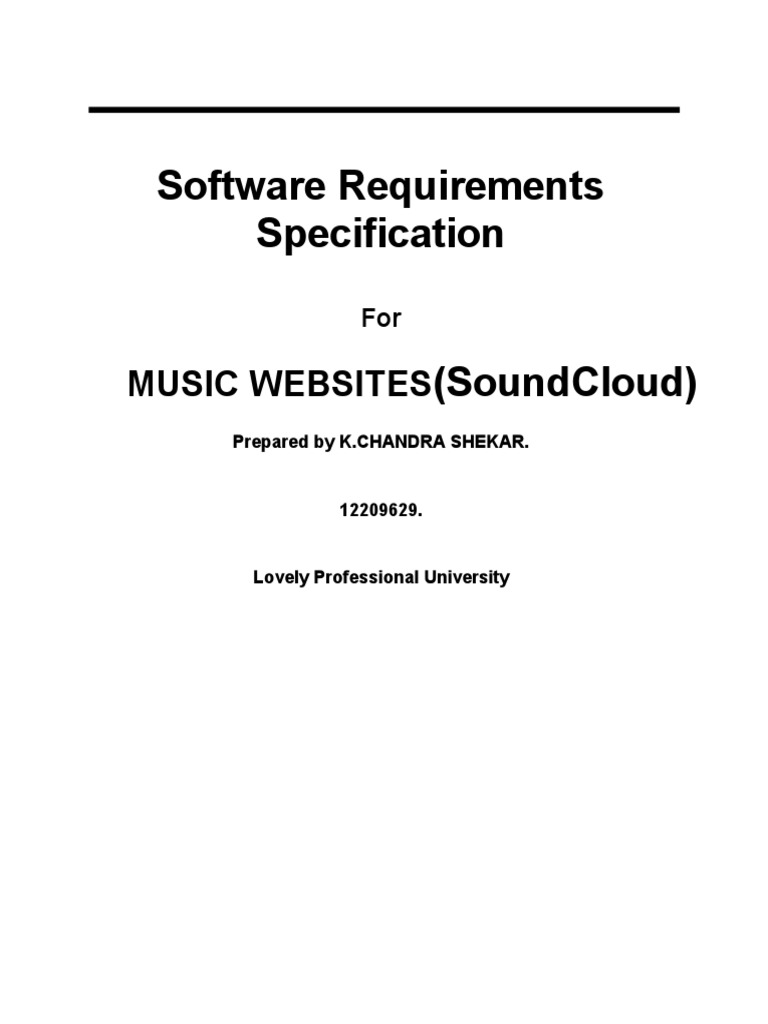 Sound Cloud Srs Document | PDF | World Wide Web | Internet & Web