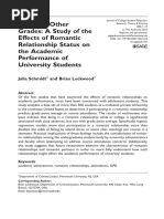 Effects of Being in A Relationship Among Senior High School Students of ...