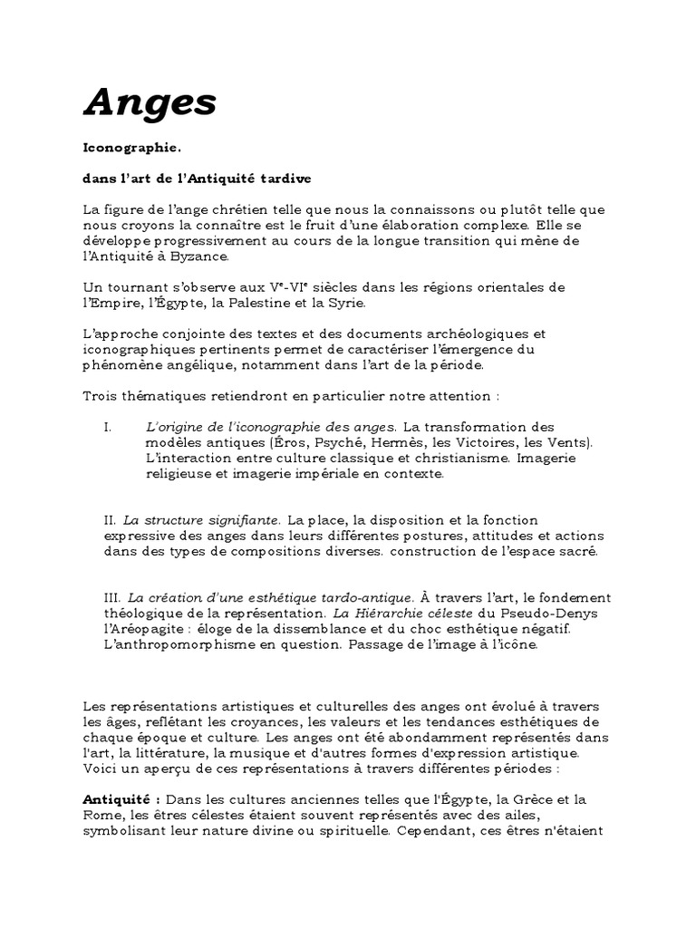 Anges | PDF | Ange | Anges déchus