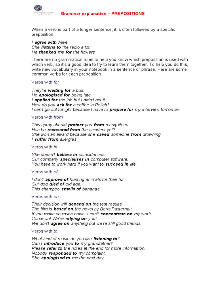 Prepositions - Expl Adults | PDF | Language Arts & Discipline