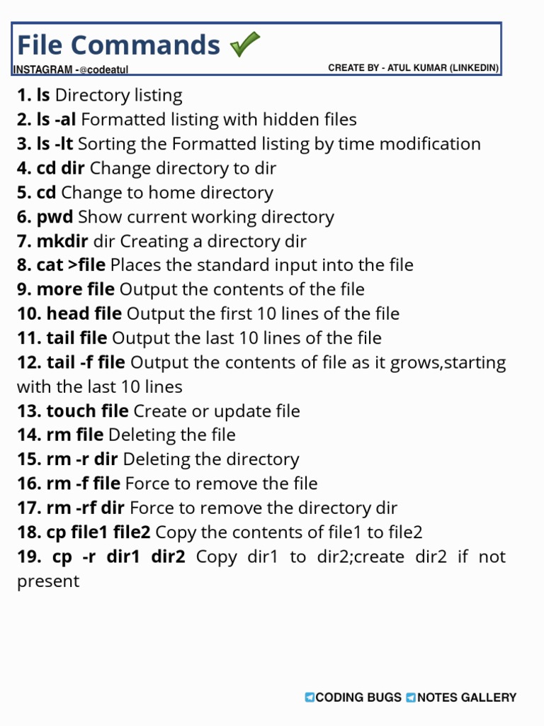 Unix and Linux Commands Cheatsheet? | PDF | Computer File | Computing Unix and Linux Commands Cheatsheet? | PDF | Computer File | Computing