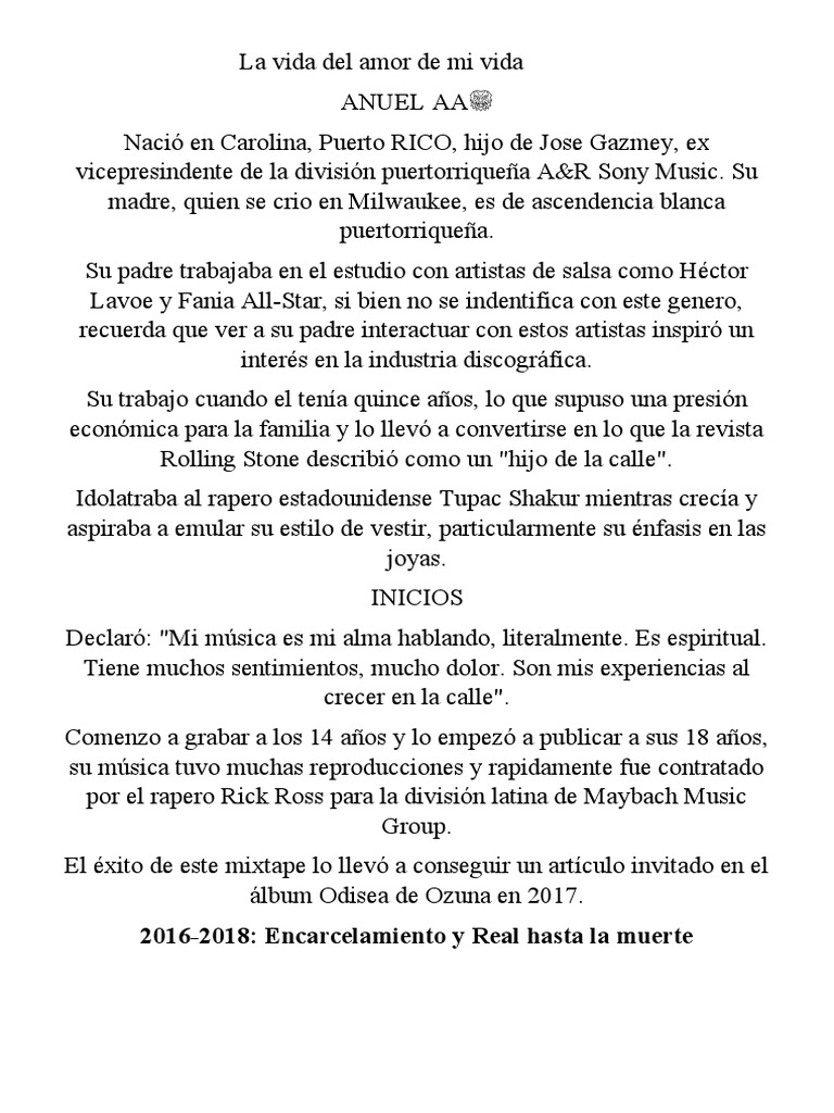 La Vida Del Amor de Mi Vida | PDF