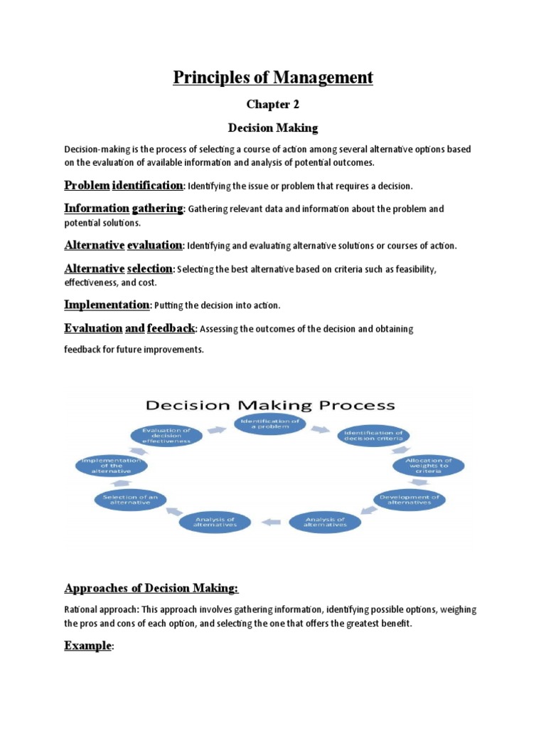 Principles of Management CH 3 Decision Making | PDF | Decision Making ...