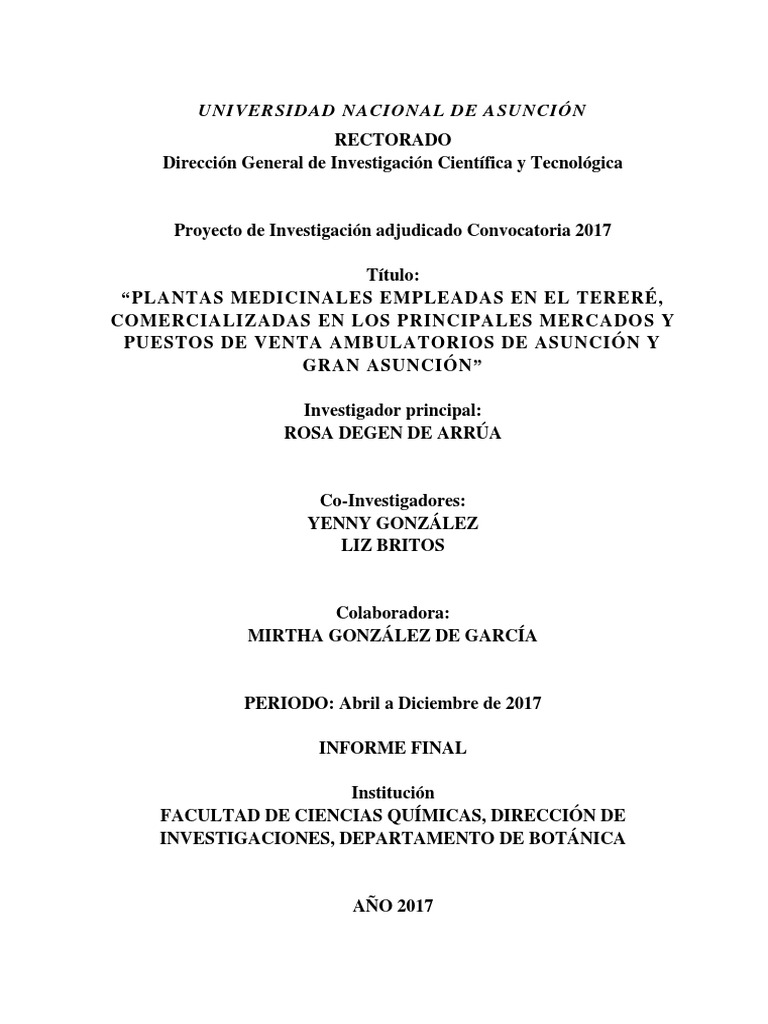 Poha Ñana Remedios Medicinales Del Paraguay | PDF