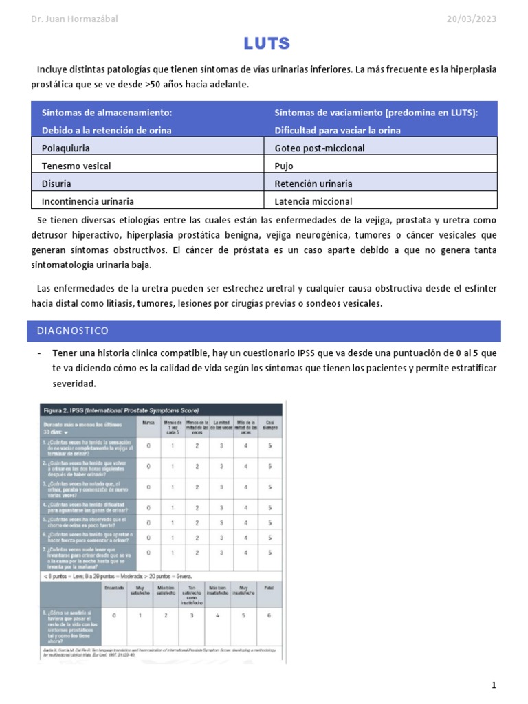 (C10-P4) LUTS (1) | PDF | Cancer de prostata | Medicina