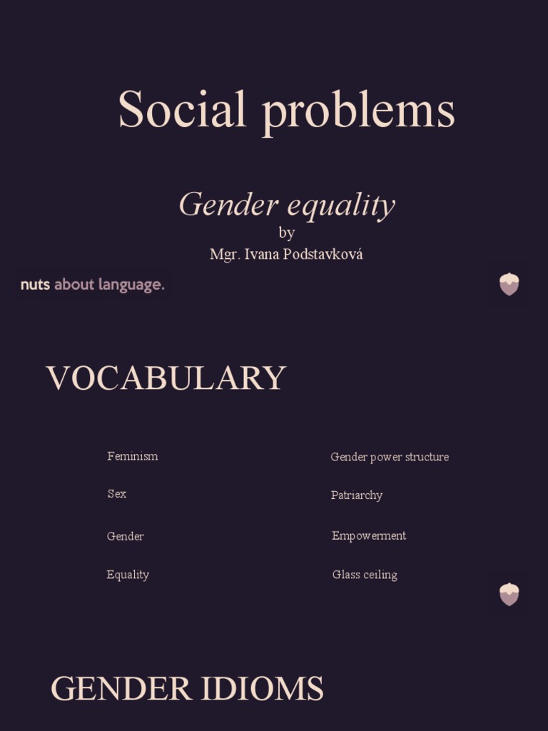 Social Problems - Gender Equality | PDF