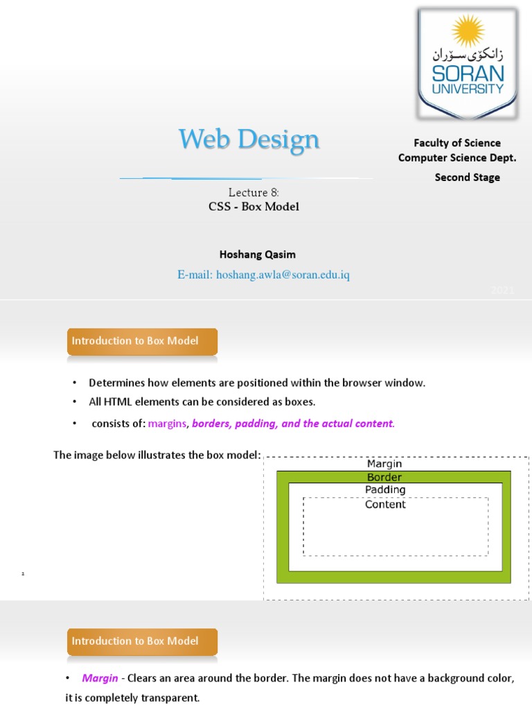 Web Design Lecture 8 Css Boxmodel Pdf