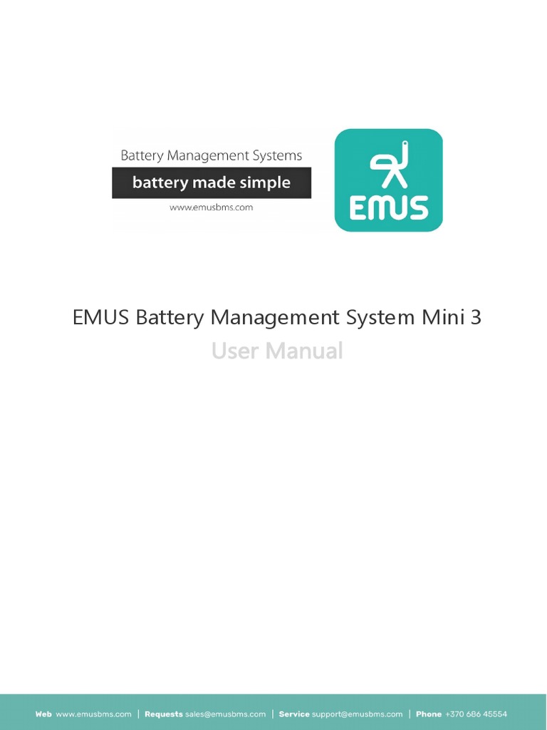 EMUS BMS Mini 3 User Manual v1.1 1 | PDF | Science & Mathematics ...