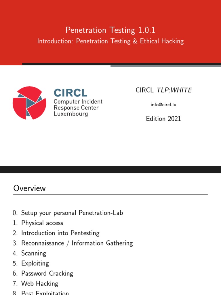 Penetration Testing 1-0-1 | PDF