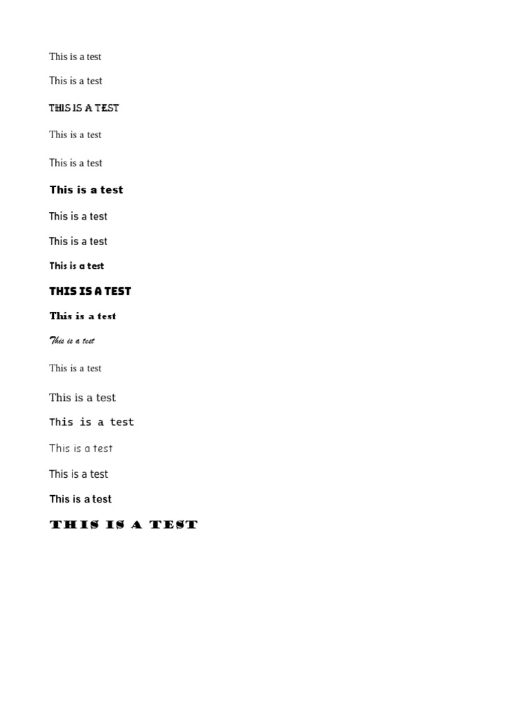 Font Sample Sheet | PDF