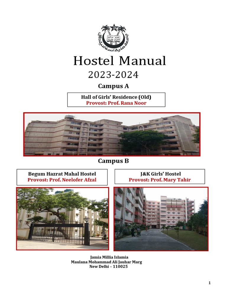 Jmi Hostel Manual Full Details | PDF