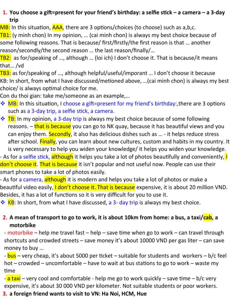 Speaking Part 2 | PDF