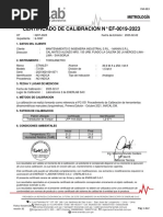 Certificado de Calibración de Torque | PDF | Calibración | Metrología