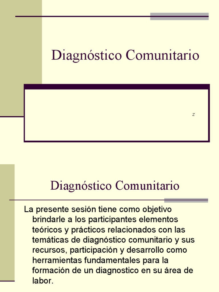 Sesión 2 - Diagnóstico Comunitario | PDF