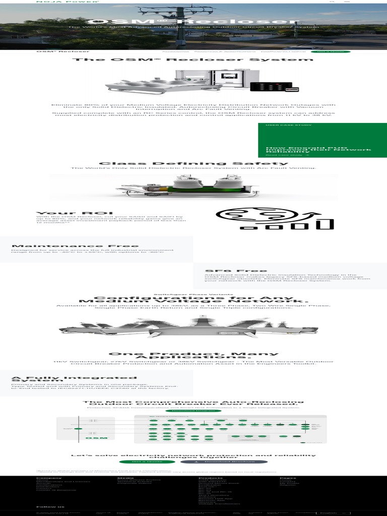 OSM® Recloser - NOJA Power - Recloser Switchgear Engineers | PDF ...