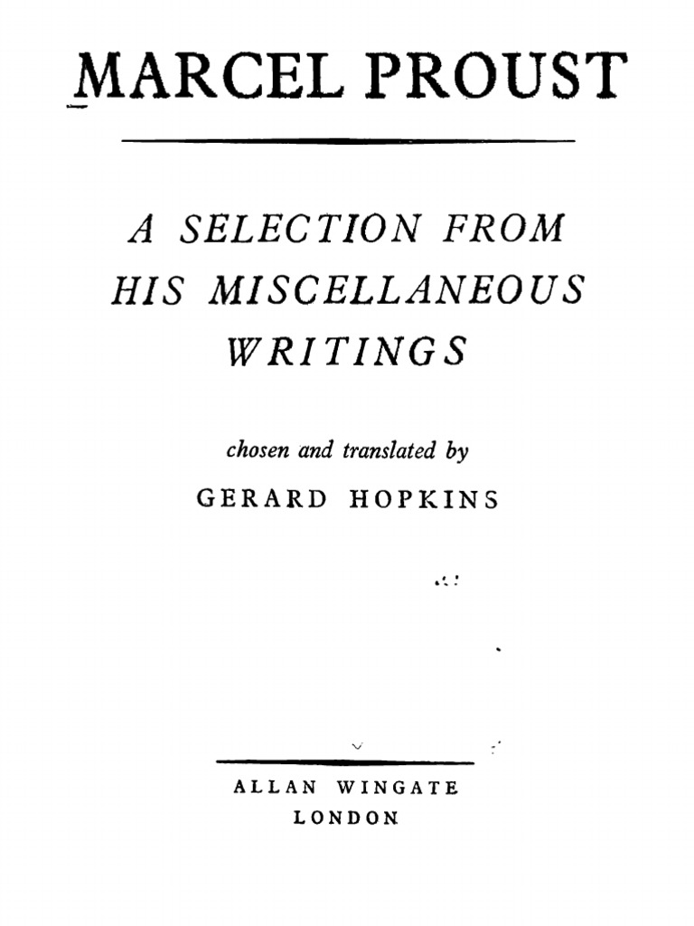 Marcel Proust On Flauberts Style 1 | PDF | Gustave Flaubert | Honoré De ...