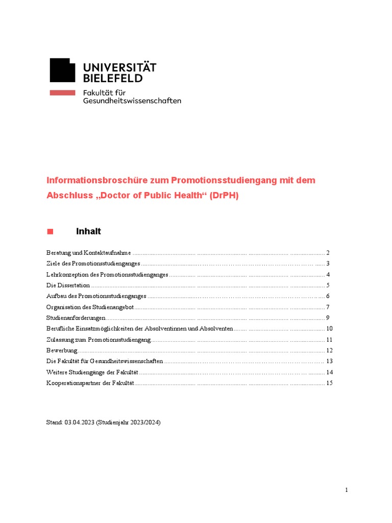 DRPH Broschure 2023 | PDF DRPH Broschure 2023 | PDF