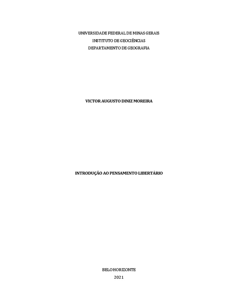 Introdução Ao Pensamento Libertário | PDF Introdução Ao Pensamento Libertário | PDF