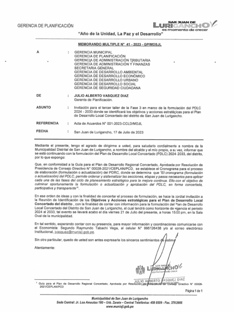 Memo Multiple 41-2023-GPMDSJL | PDF