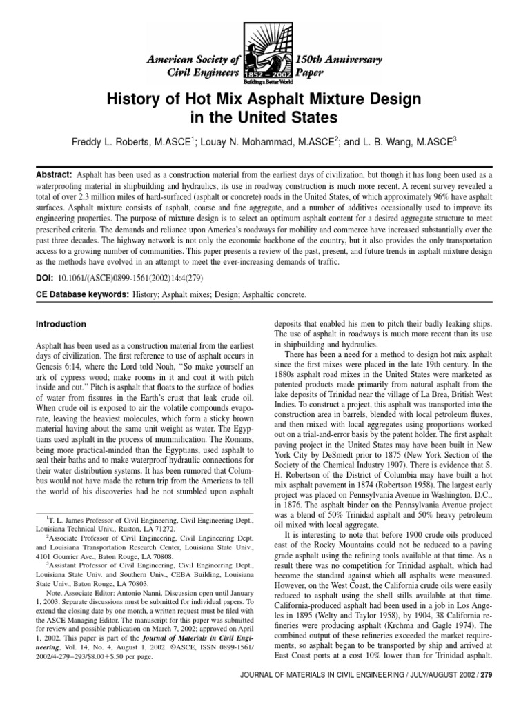 Hot Mix Design History | PDF