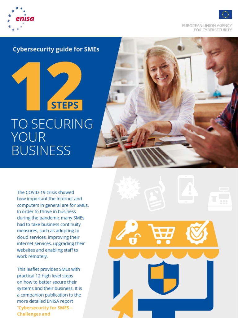 ENISA Cybersecurity Guide For SMEs Online Single - Page | PDF | Security | Computer Security