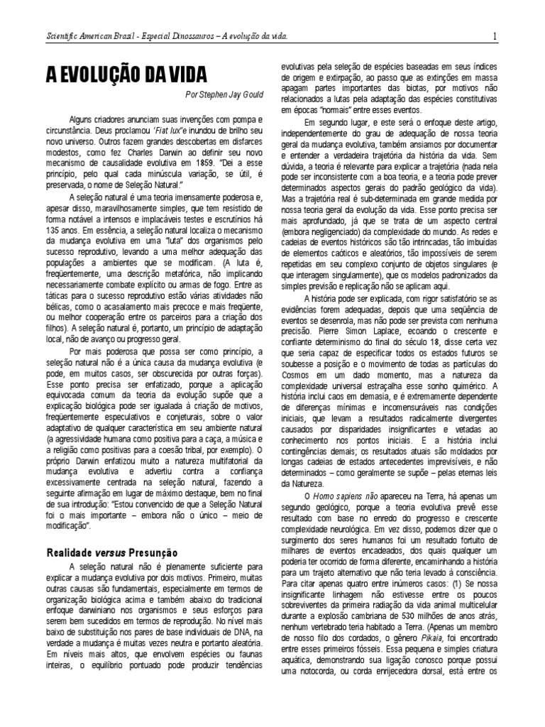 A Evolução Da Vida | PDF