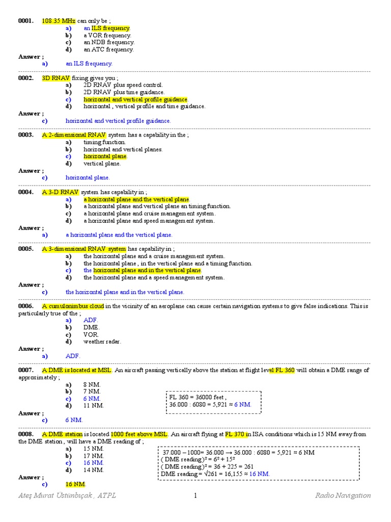 062 Radio Navigation 576 Soru PDF | PDF