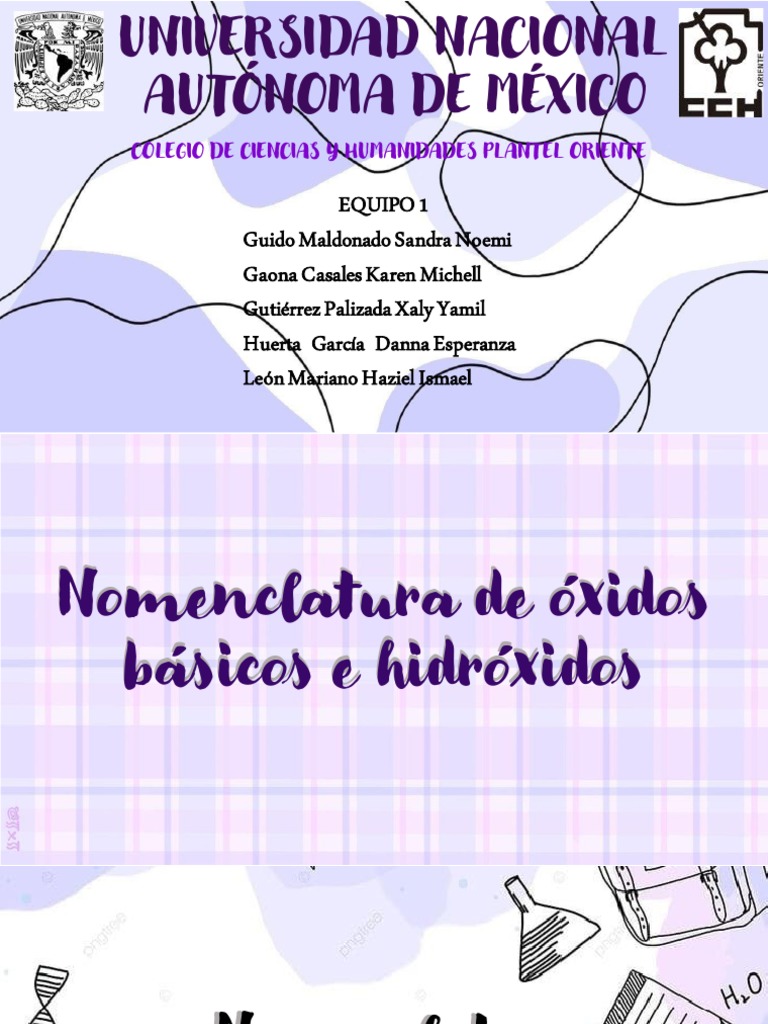 Nomenclatura de Óxidos Básicos e Hidróxidos | PDF | Hidróxido ...