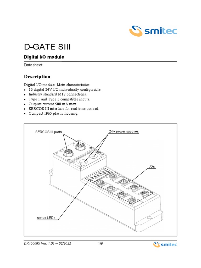 D-Gate SIII - Datasheet (101-EN) | PDF