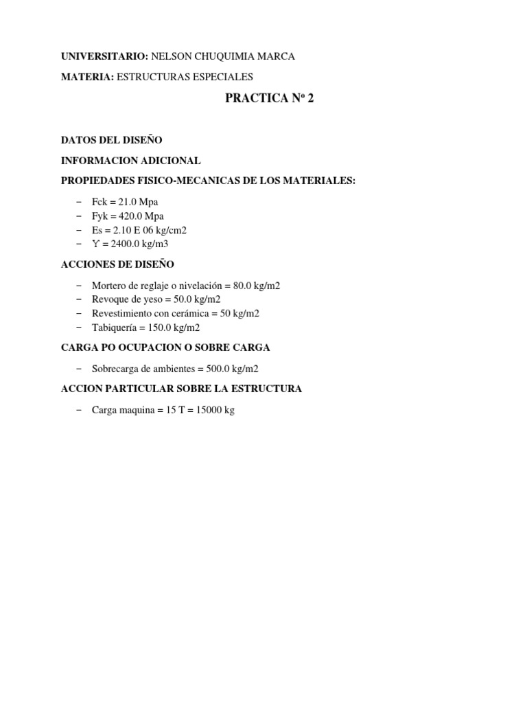 Practica 2 - Estructuras Especiales - Nelson Chuquimia Marca | PDF
