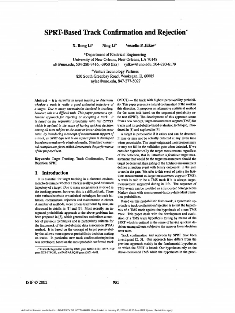 Track Confirmation Rejection | PDF