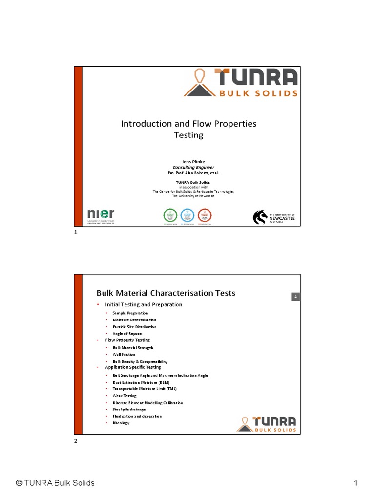 Session 1 - Introduction and Flow Properties Testing | PDF