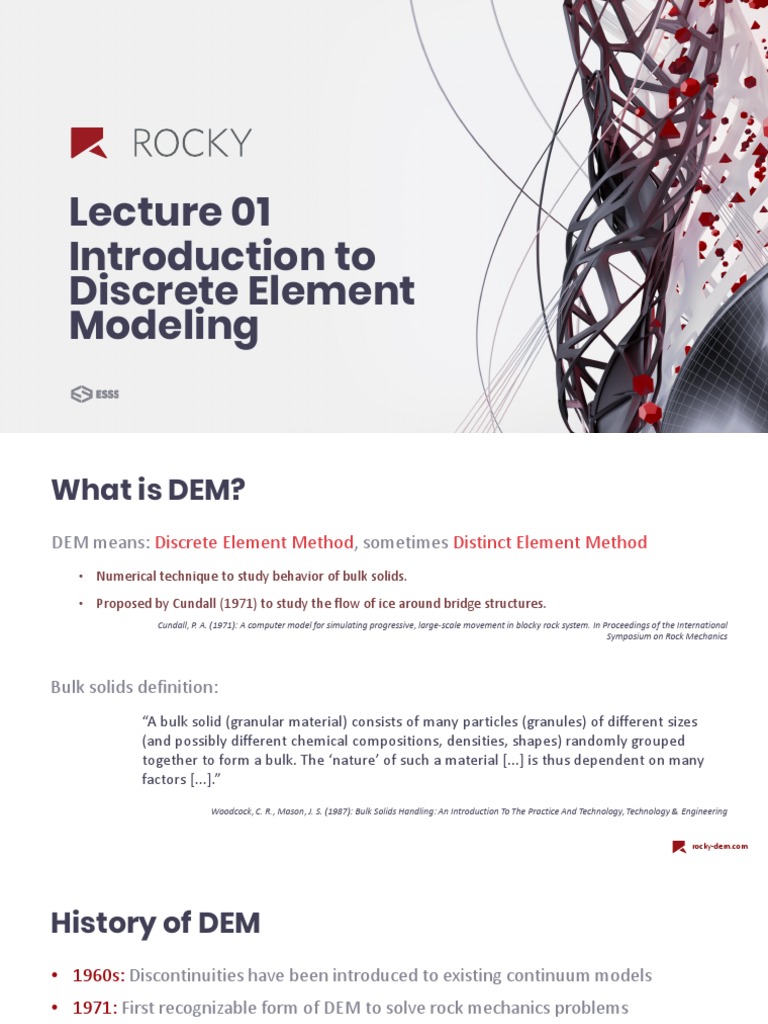 01 - Introduction To Discrete Element Modeling - 2020 | PDF | Physics ...