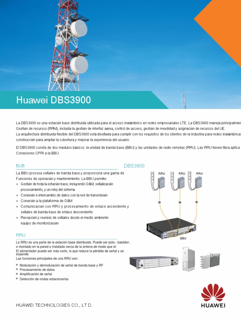 Huawei DBS3900 | PDF | Inalámbrico | Radio