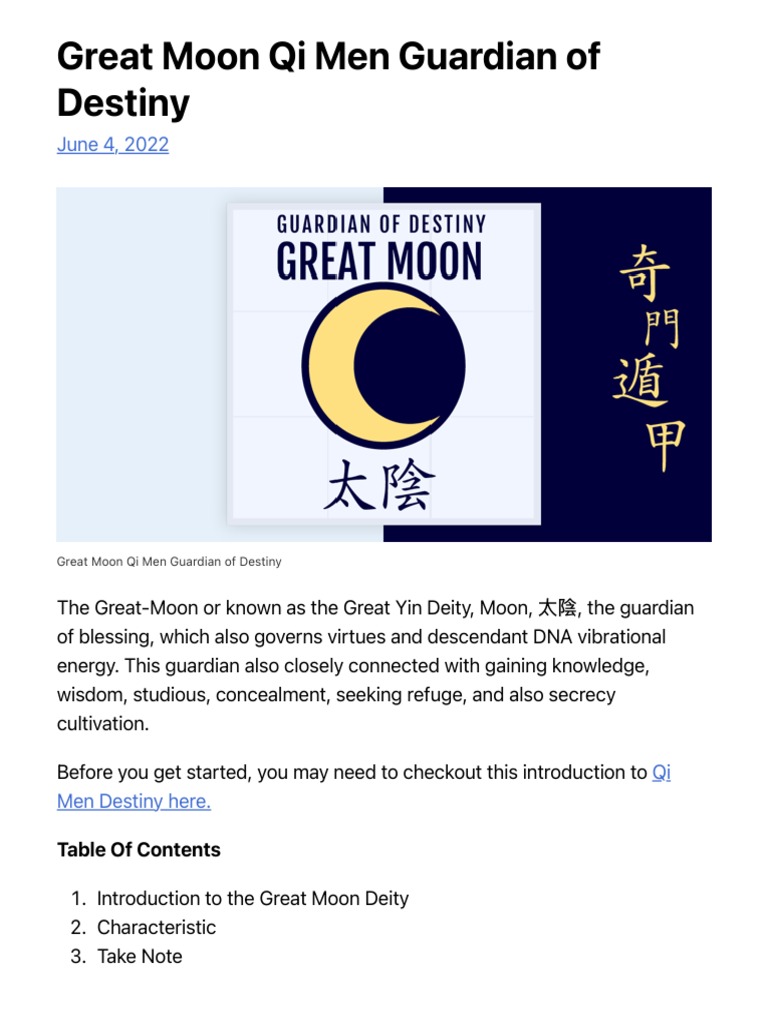 Great Moon PDF | PDF | Dream | Knowledge