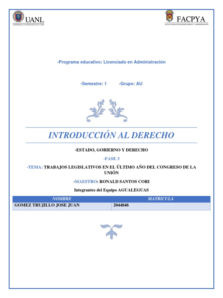 Introduccion Al Derecho - Actividad 3.2 | PDF