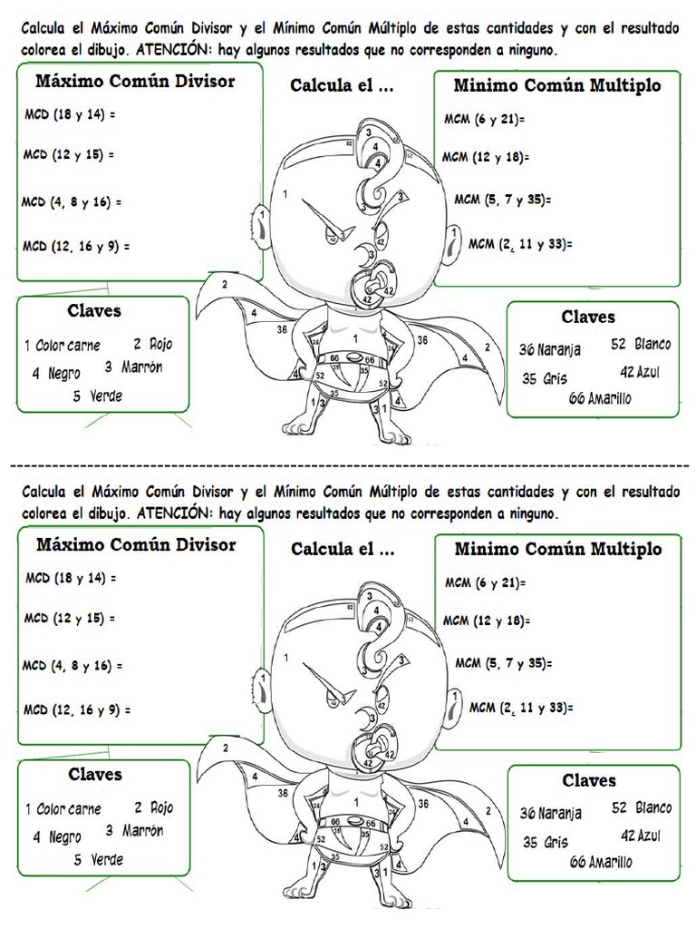 Ficha Del MCM y MCD | PDF